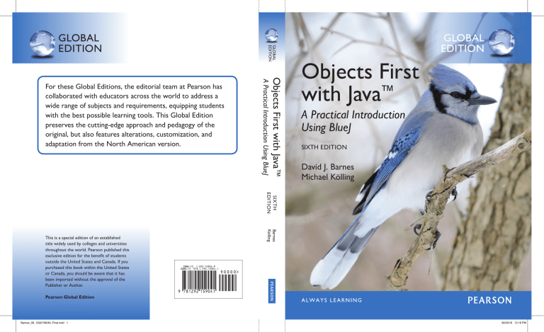 Objects First with Java: Practical Introduction Using BlueJ (6th Ed.)