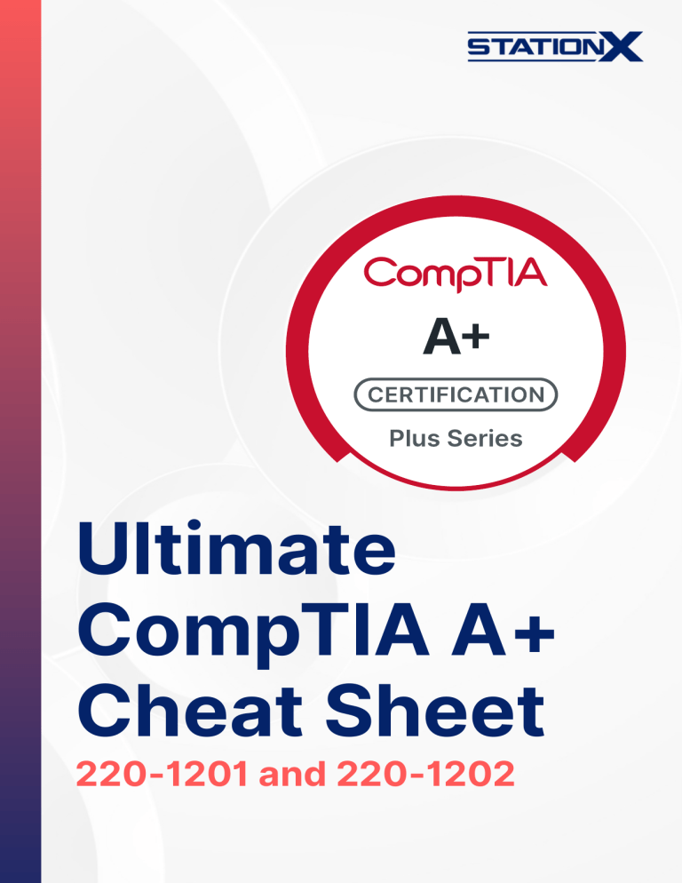 Ultimate CompTIA A+ Cheat Sheet 220-1201 & 220-1202