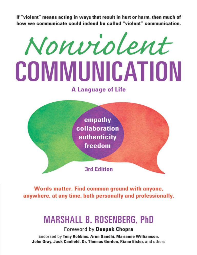 Nonviolent Communication: A Language of Life - 3rd Edition