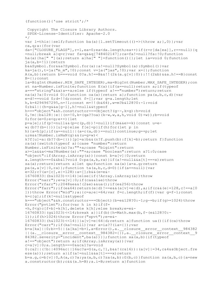 Closure Library JavaScript Code for Ad Attribution and Web Development