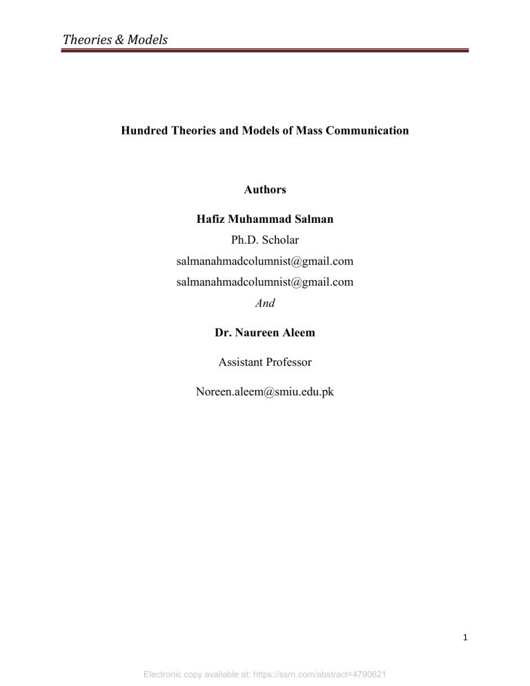 Mass Communication Theories & Models: A Comprehensive Guide