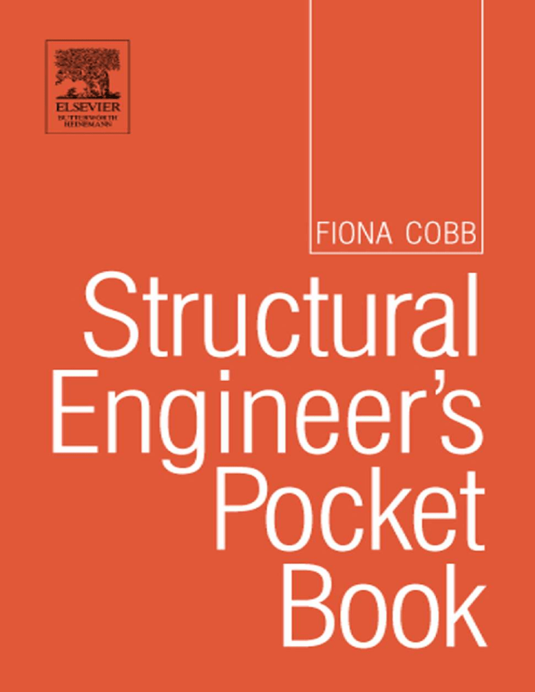 Structural Engineer's Pocket Book - Fiona Cobb | Design Data & Analysis ...