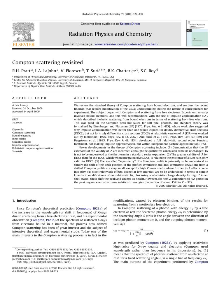 Compton Scattering Revisited: Theory, Findings & Relativistic Effects