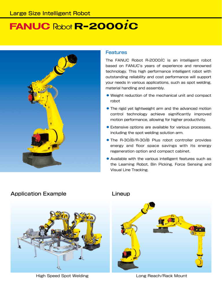FANUC R-2000iC Intelligent Robot: Features & Specifications