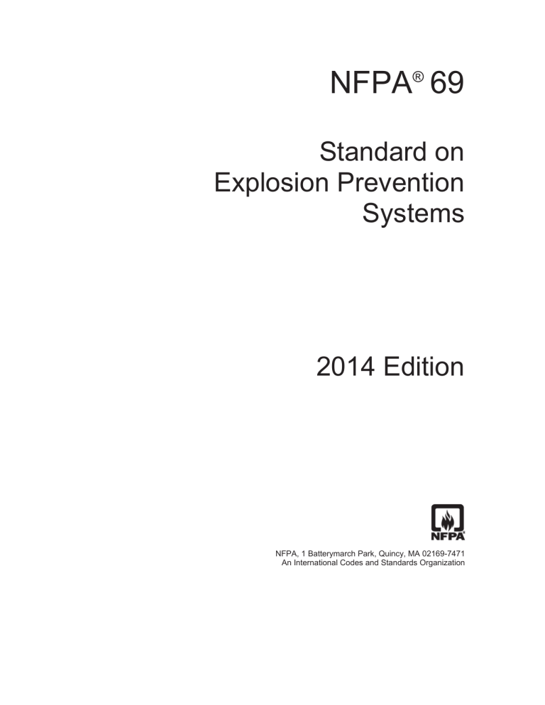 NFPA 69: Standard on Explosion Prevention Systems