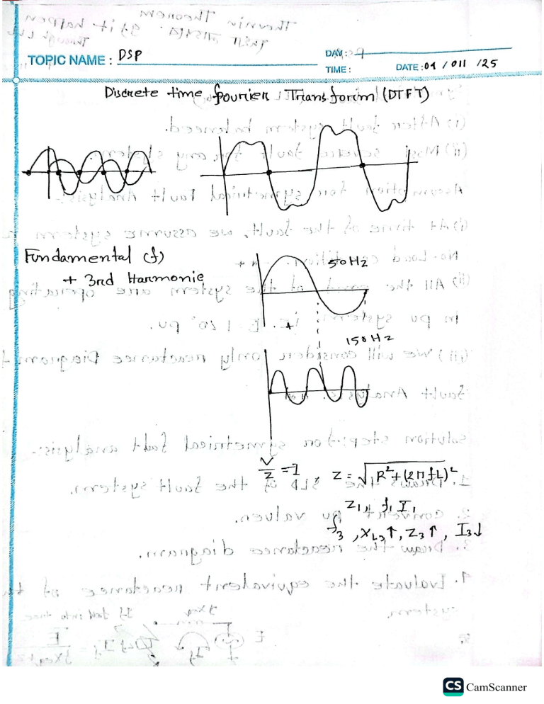 DSP Lecture Notes: Discrete-Time Fourier Transform & Harmonics