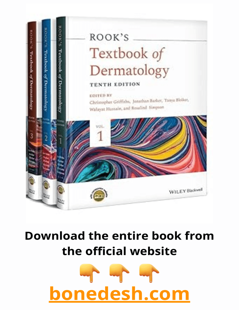 Rook’s Textbook of Dermatology, 4 Volume Set 10th Edition