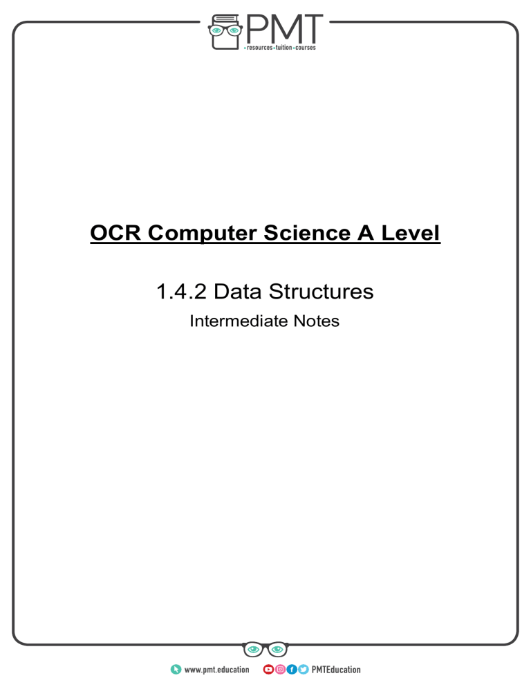 OCR A Level Computer Science Data Structures Notes