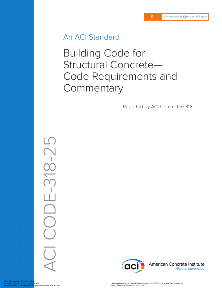 ACI 318-25: Structural Concrete Building Code