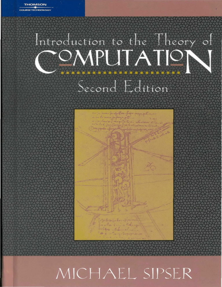 Introduction to the Theory of Computation by Sipser