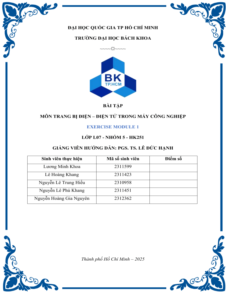 Electrical Engineering Exercise Module