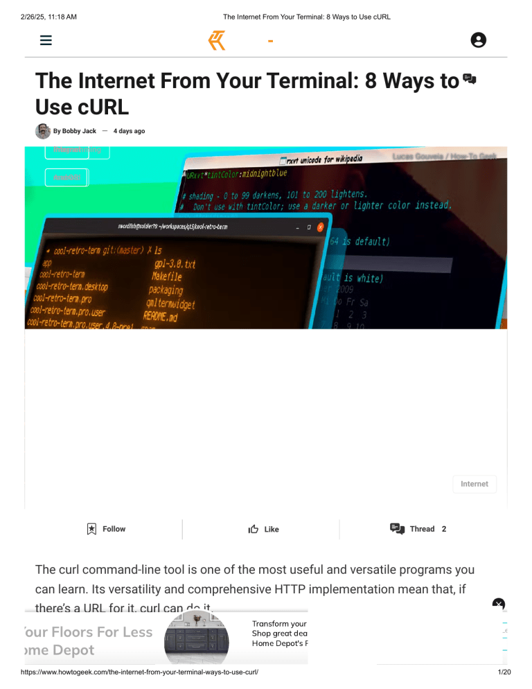 8 Ways to Use cURL from Your Terminal