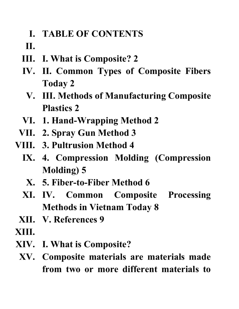 Guide to Composite Materials & Manufacturing