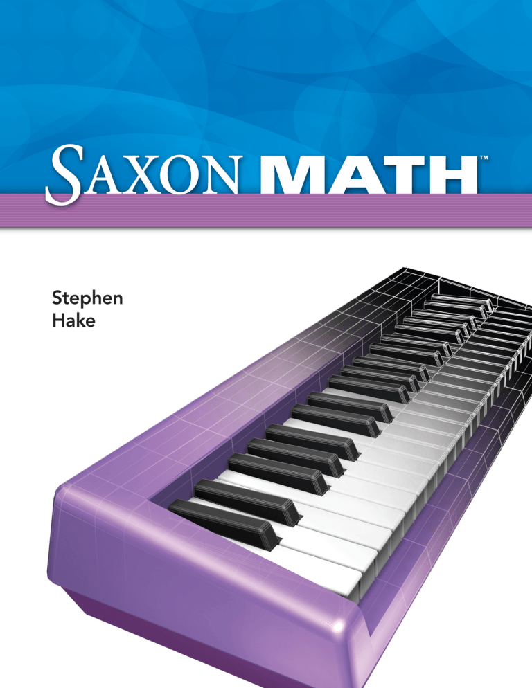 Saxon Math Intermediate 4 Textbook by Stephen Hake