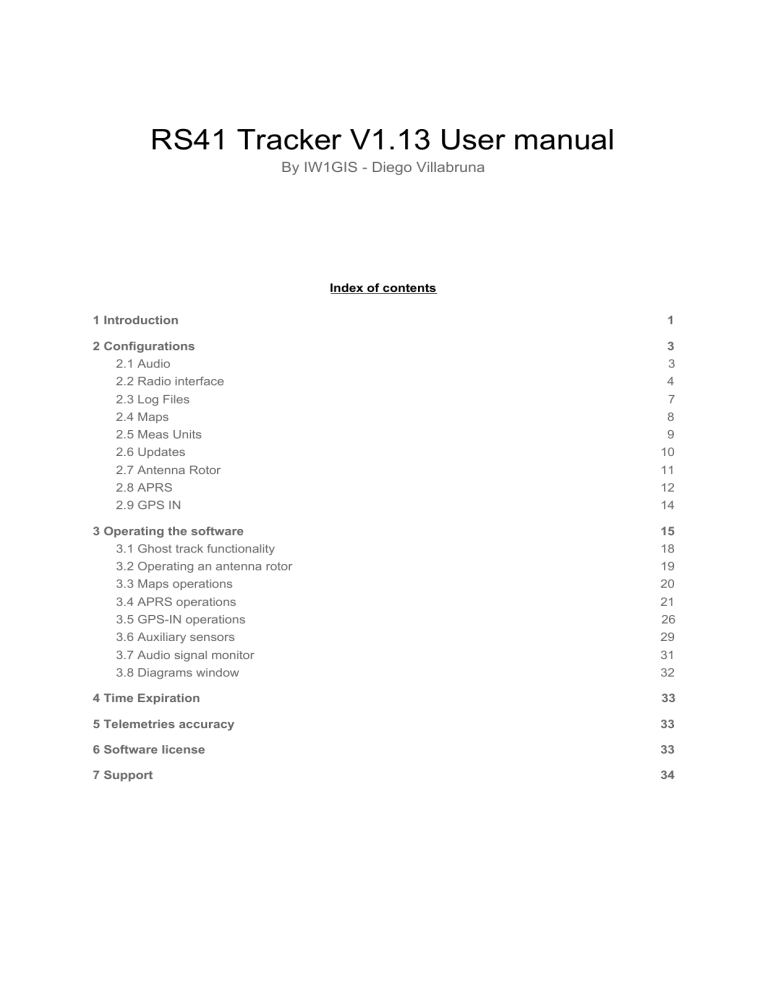 RS41 Tracker V1.13 User Manual