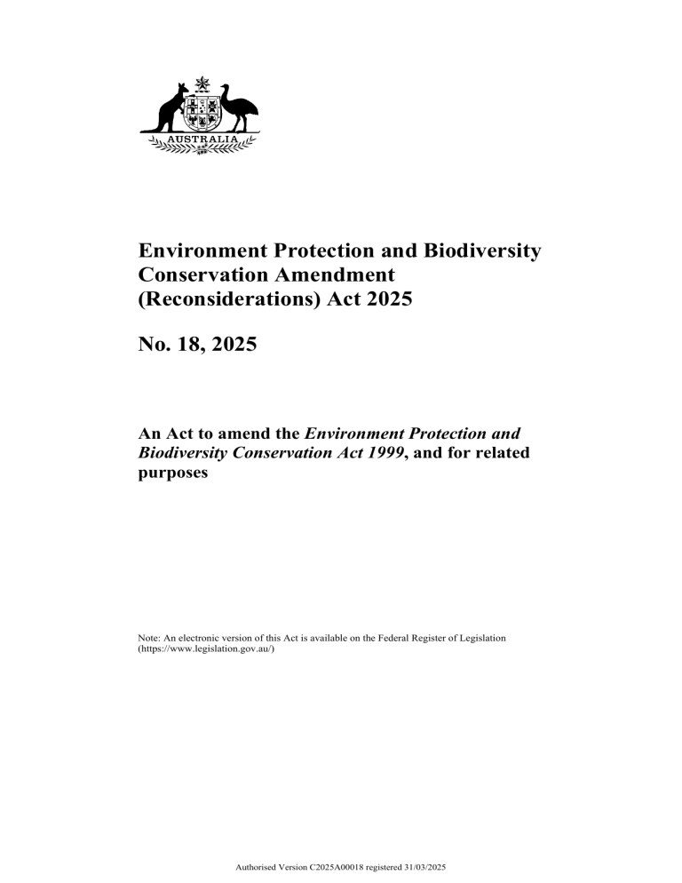 EPBC Amendment Act 2025