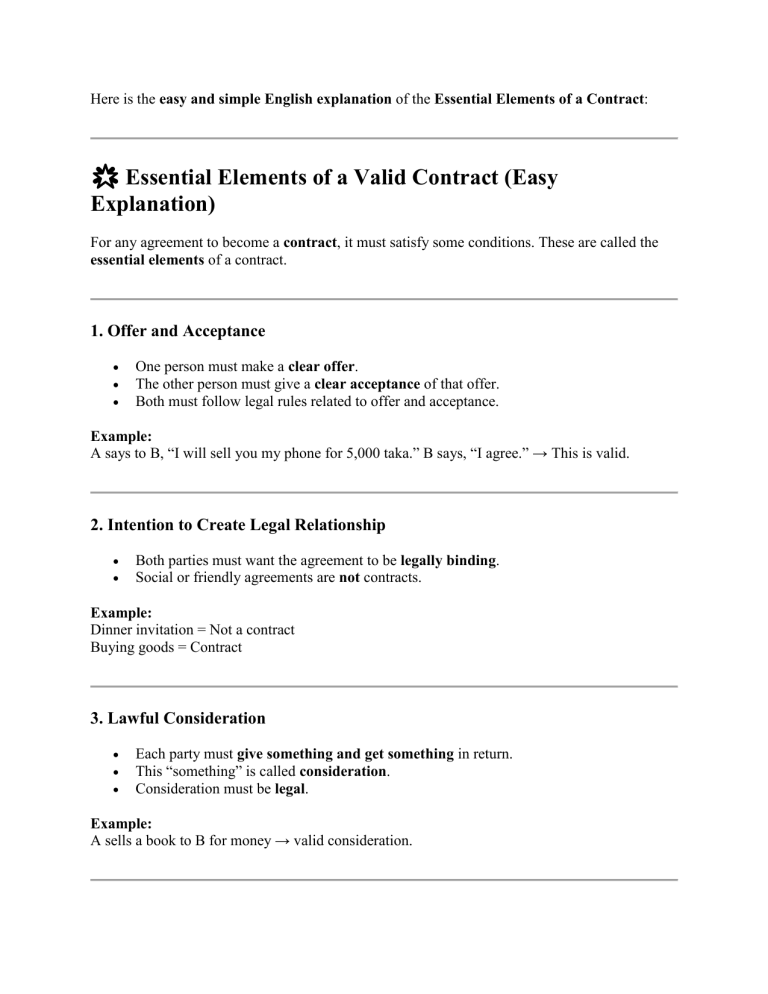 Essentials of a Valid Contract Explained