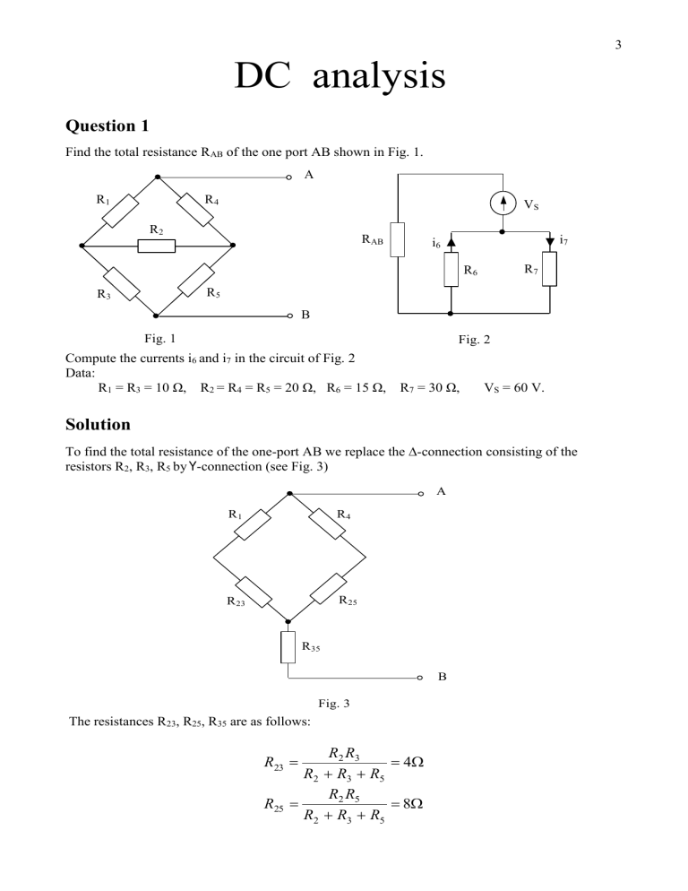 DC Circuit Analysis Problems & Solutions