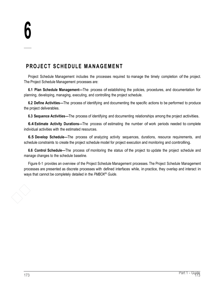 Project Schedule Management Guide