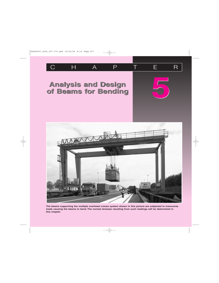 Analysis and Design of Beams for Bending