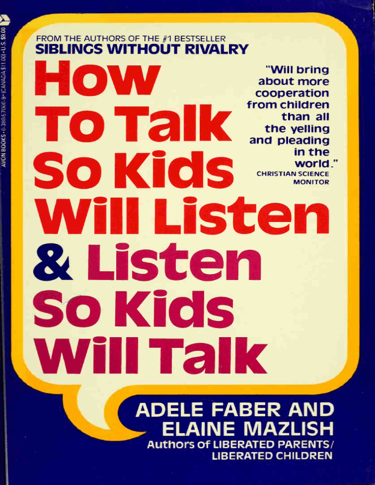 How to Talk So Kids Will Listen Guide