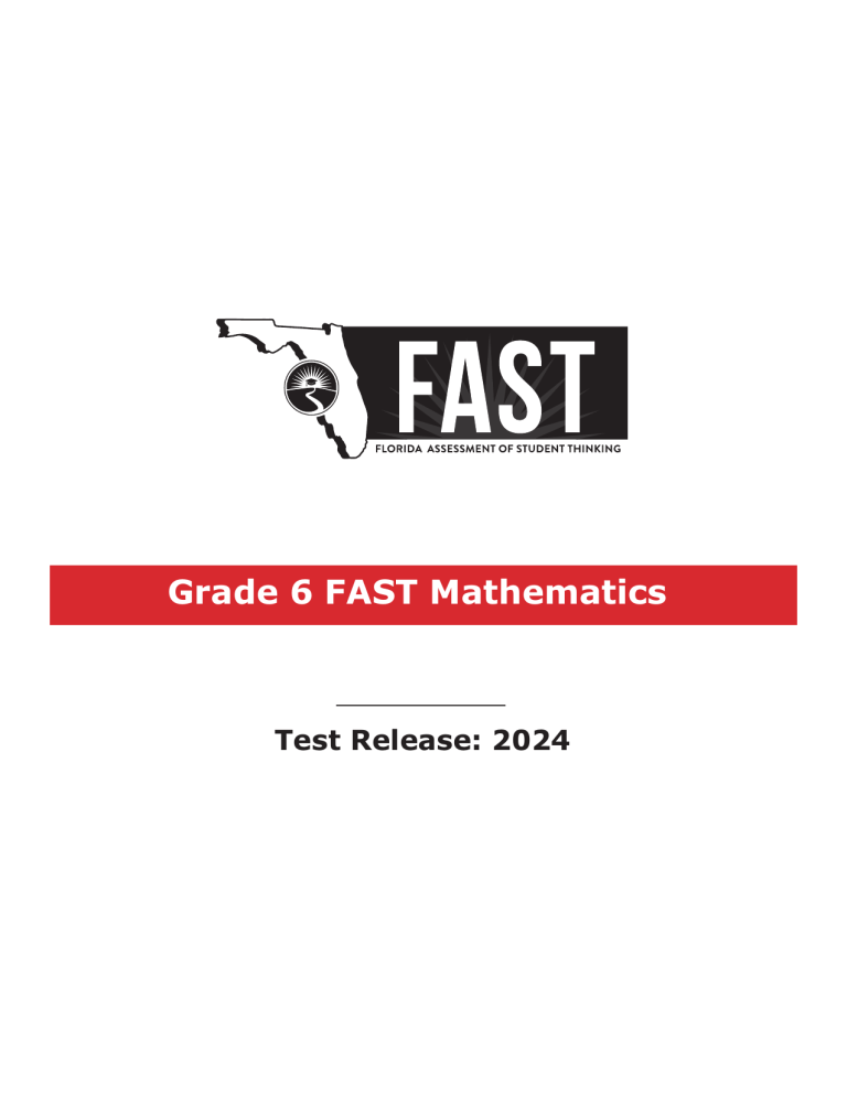 Grade 6 FAST Math Test Release 2024