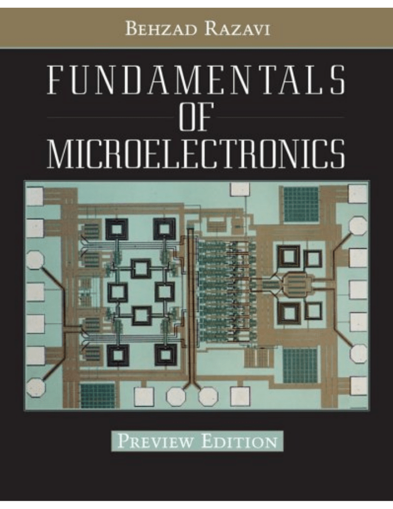 Fundamentals of Microelectronics by Razavi