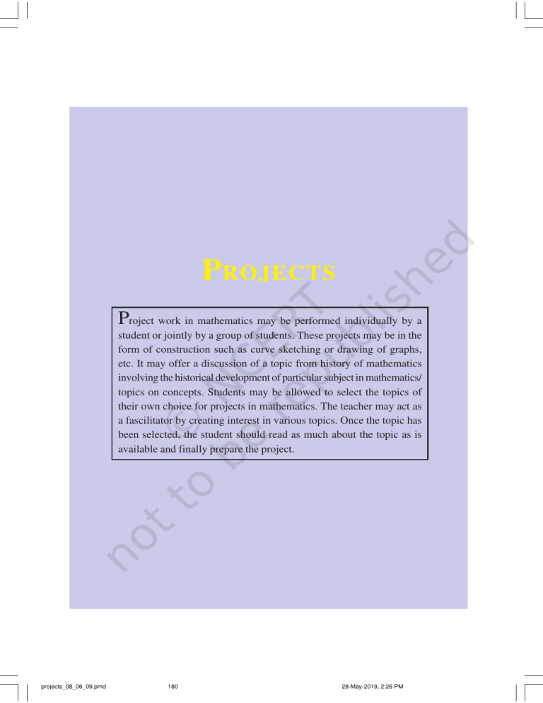 Mathematics Projects Lab Manual