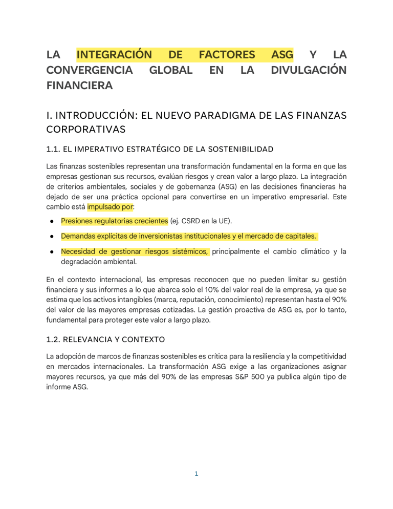 Guía de Finanzas Sostenibles e Integración ASG