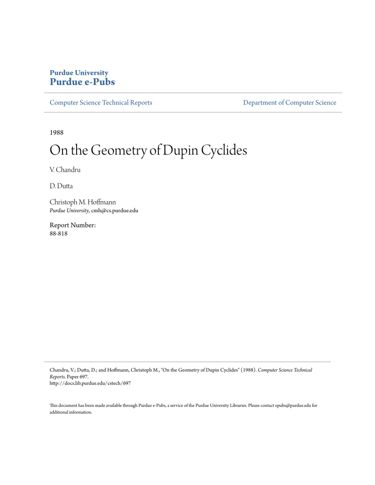 On the Geometry of Dupin Cyclides in CAGD