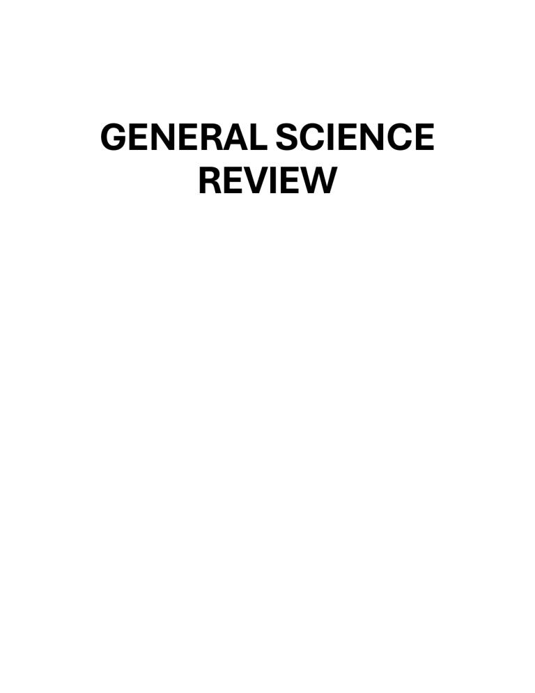 General Science Review Worksheet
