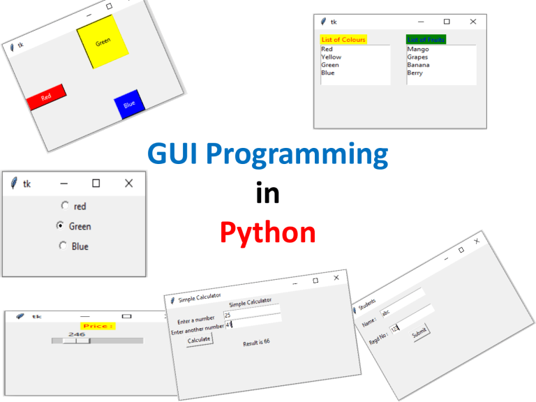 Python Tkinter GUI Tutorial Guide