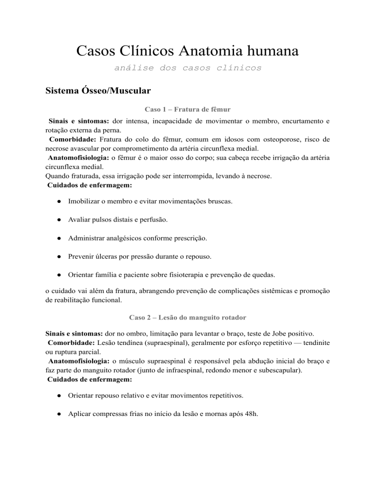 Casos Clínicos de Anatomia Humana