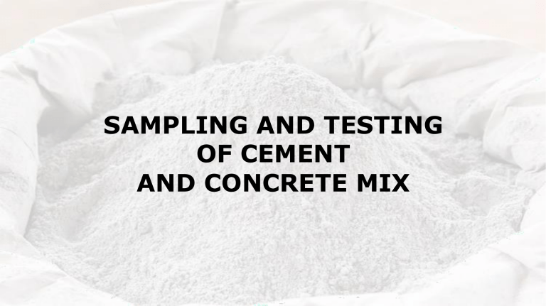 Cement and Concrete Testing Guide