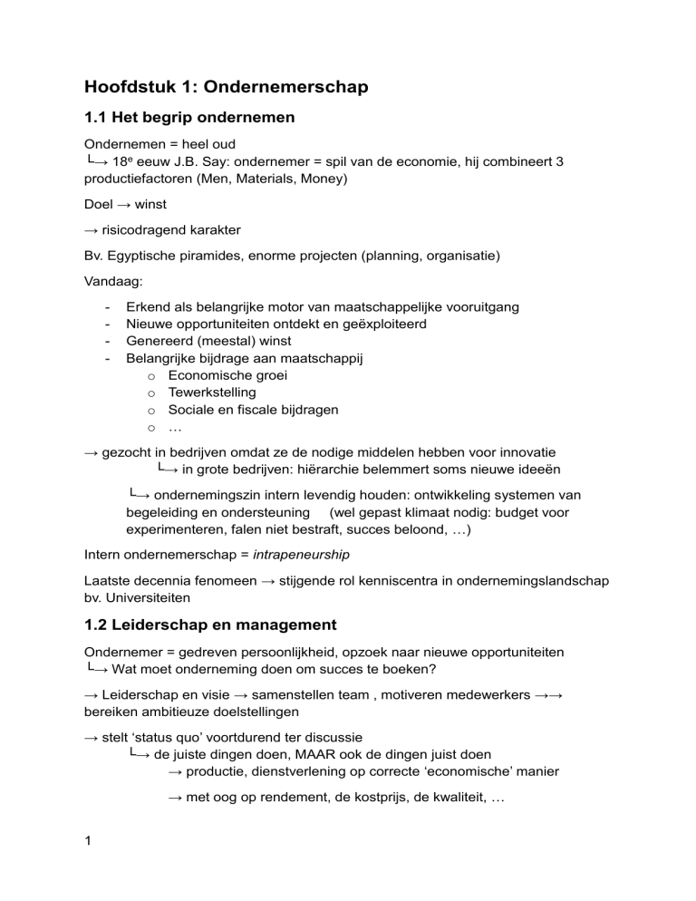 Gids voor Ondernemerschap en Bedrijfsinnovatie