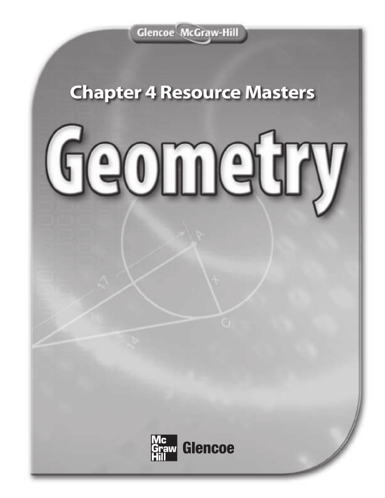 Geometry Chapter 4 Teacher Resources