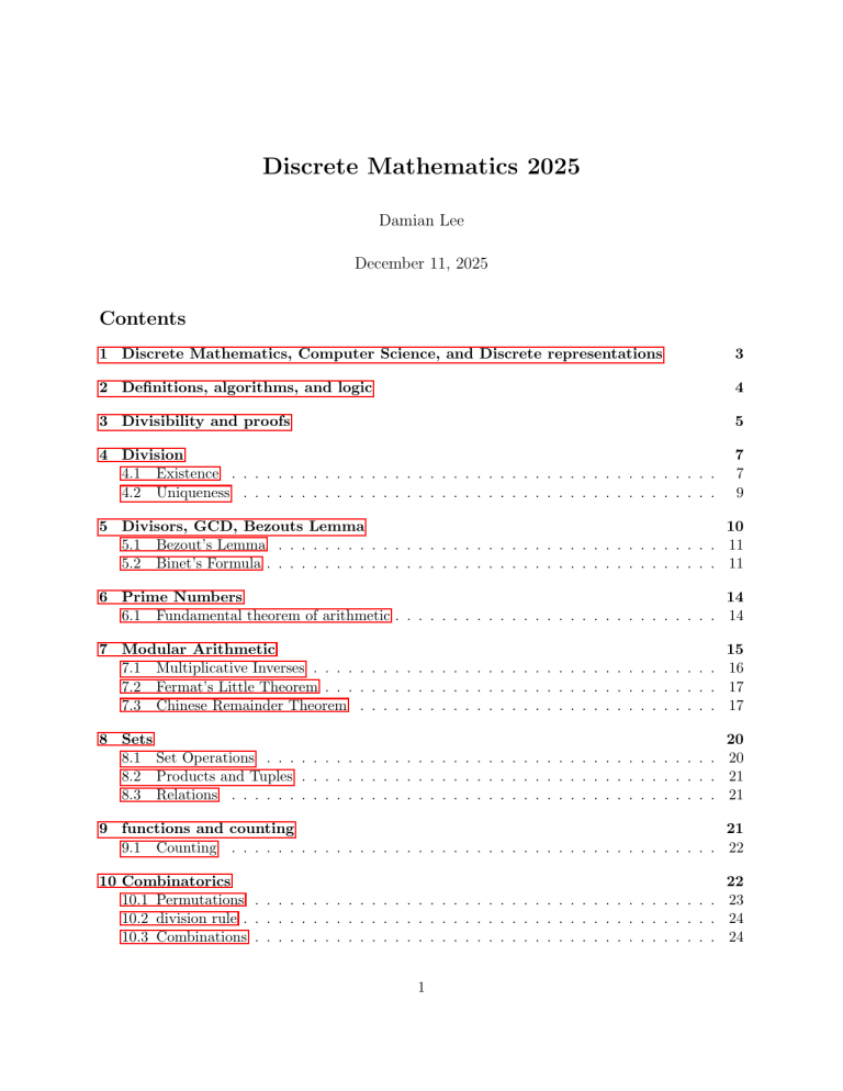 Discrete Mathematics Textbook 2025
