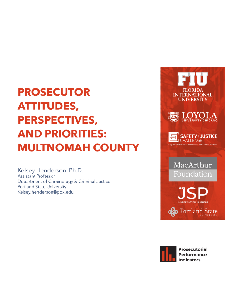 Multnomah County Prosecutor Attitudes Report