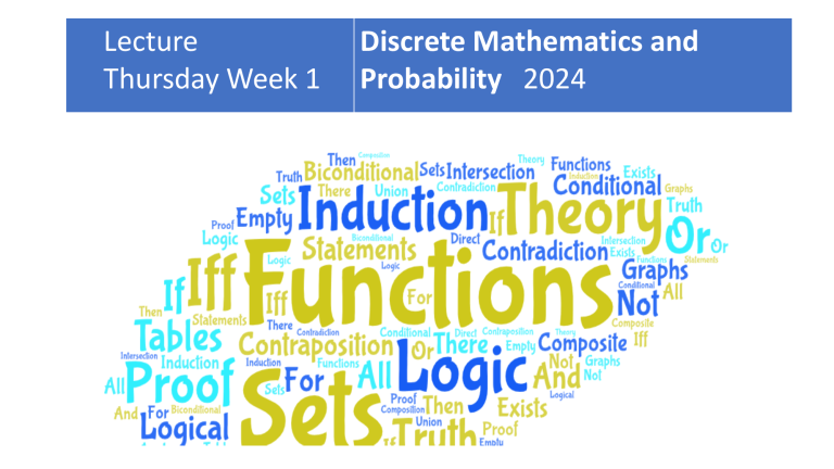 Discrete Mathematics Lecture Notes 2024