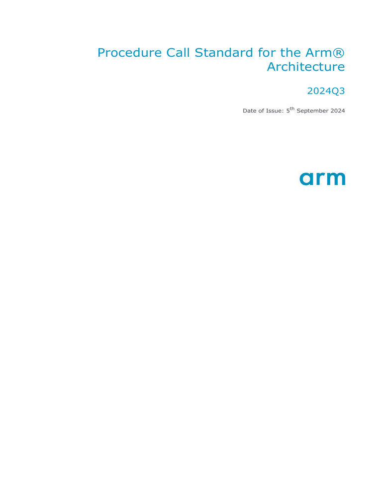 Arm Procedure Call Standard (AAPCS)