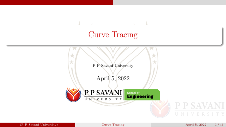 Curve Tracing: Cartesian, Polar, Parametric