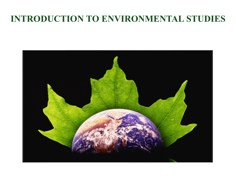 Intro to Environmental Studies