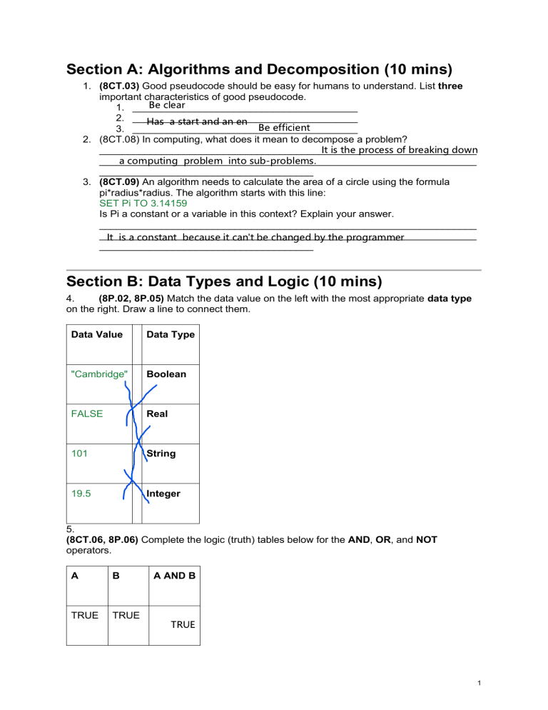 Computer Science Basics: Algorithms and Data