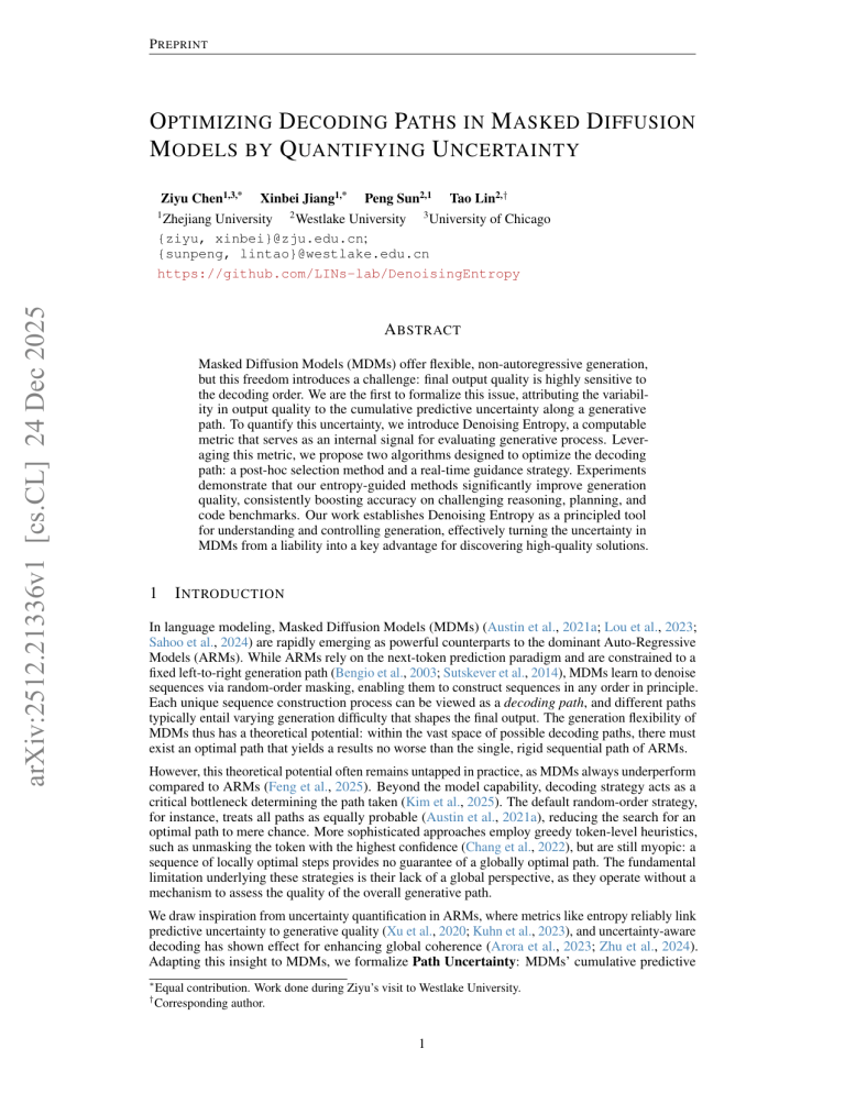 Optimizing Decoding in Masked Diffusion Models