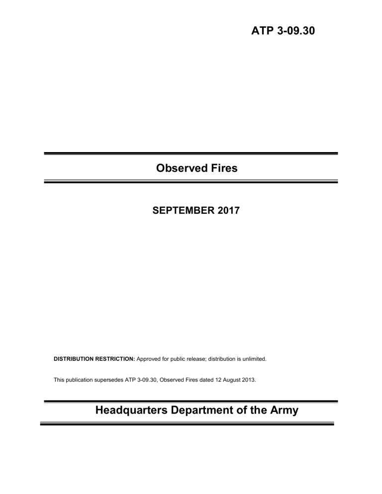 ATP 3-09.30 Observed Fires Doctrine