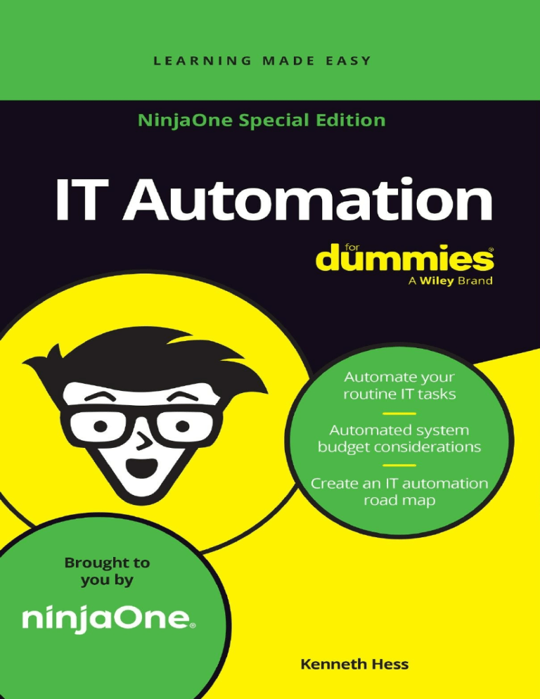 IT Automation For Dummies NinjaOne Special Edition