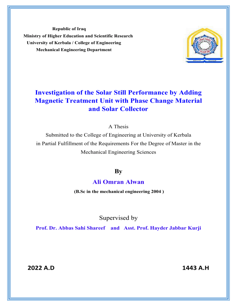 Solar Still Performance with PCM & Magnets