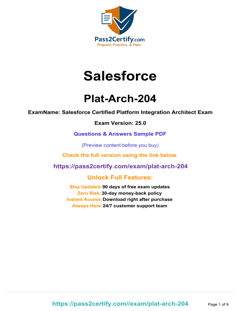 Salesforce Integration Architect Exam Sample