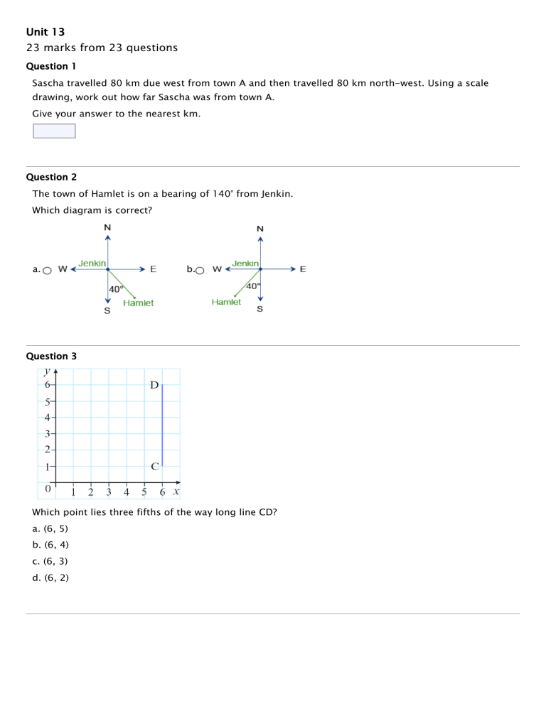 Math Exam: Geometry & Coordinates