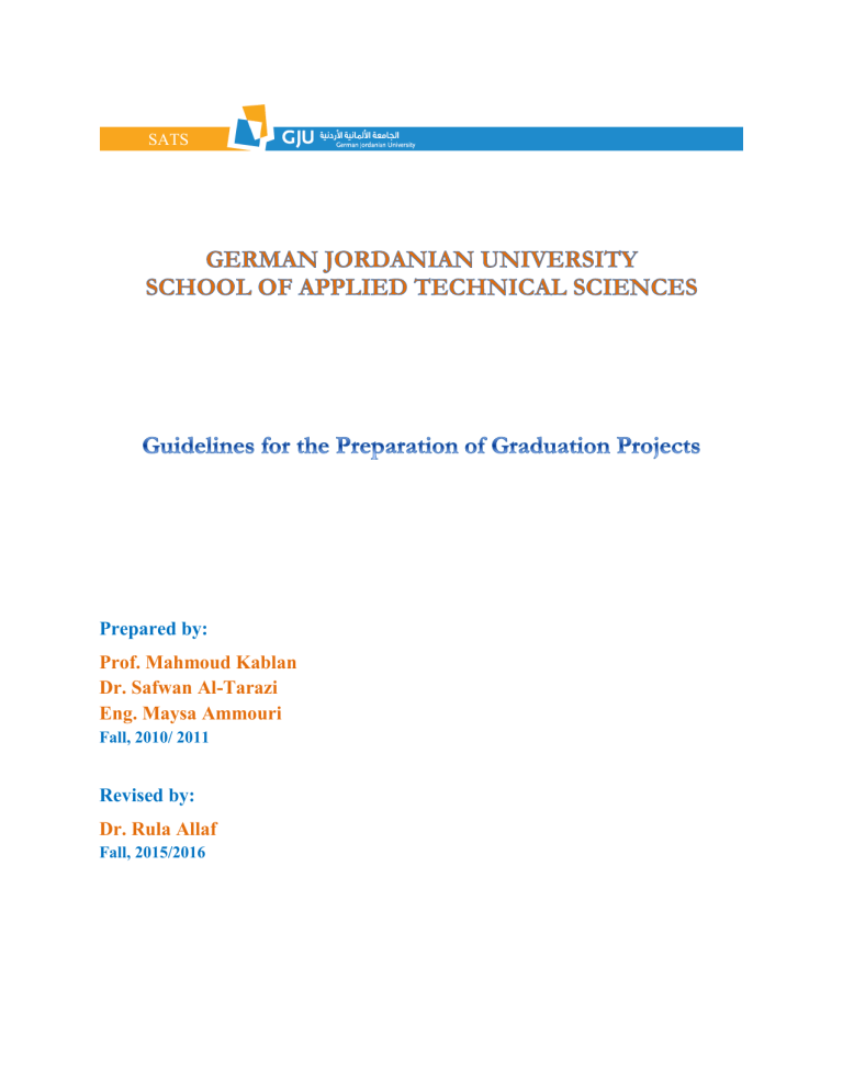 GJU Engineering Graduation Project Guidelines